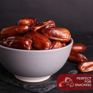 5 Pounds Of Dates Pitted (80oz) No Added Sugar, Non GMO, Kosher Certified,Healthy Snack for Kids & Adults