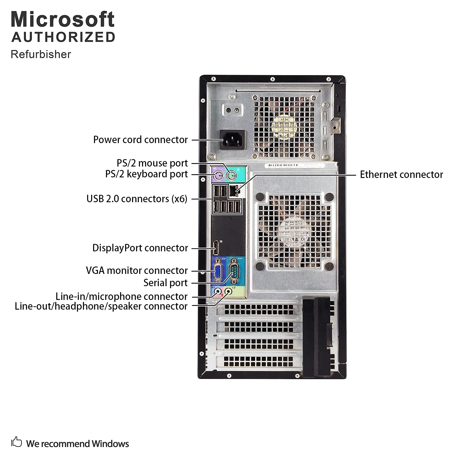 DELL Optiplex 990 Tower High Performance Business Desktop Computer, Intel Quad Core i5 up to 3.4GHz Processor, 8GB RAM, 2TB HDD, DVD, WiFi, Windows 10 Pro 64 Bit(Renewed)']