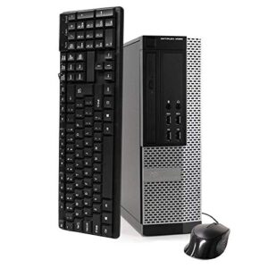 Dell Optiplex 9020 SFF Computer Desktop PC, Intel Core i5 Processor, 16 GB Ram, 1TB SSD, WiFi, Bluetooth 4.0, DVD-RW, Dual 19 inch LCD Monitors, Windows 10 Pro (Renewed)