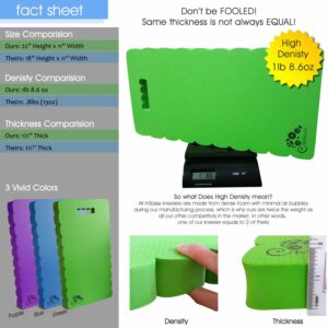 InSassy Garden Kneeler Pad - Kneeling Mat Gardening Baby Bath Work Yoga Exercise & Prayer - High Density Knee Pad, Green (Largest & Thickest - 22 x 11 x 1 1/2 Inches)