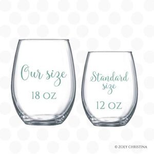 Zoey Christina New Godmother Gift for Women from Niece Fairy mom announcement Wine Glass 18 oz Mothers Day Gift for Sister 0041