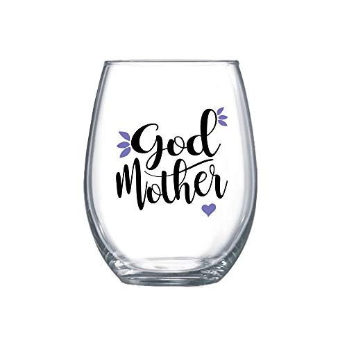 Zoey Christina New Godmother Gift for Women from Niece Fairy mom announcement Wine Glass 18 oz Mothers Day Gift for Sister 0041