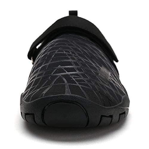 Cheston Mens Barefoot Quick Dry Aqua Water Shoe(16 Women / 14 Men, All-Black)