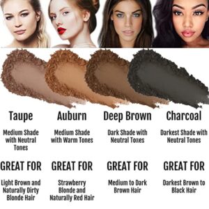 BaeBlu Eyebrow Powder, Organic Vegan 100% Natural, Fill-in Smudge Proof Brow Tint, Made in USA, Taupe