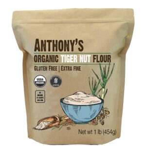 Anthony's Organic Tiger Nut Flour, 1 lb, Gluten Free, Non GMO, Paleo Friendly