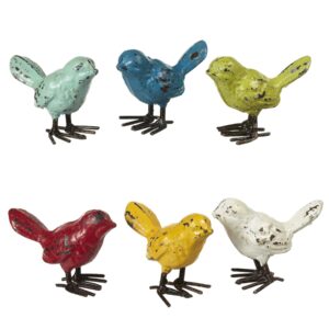 mini cast iron bird figurine - 2 inch (green)