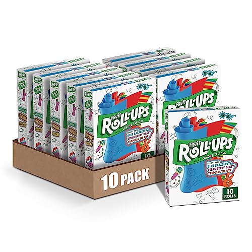 Fruit Roll-Ups Fruit Flavored Snacks, Variety Pack, Pouches, 10 ct (Pack of 10) ( packaging may vary )