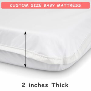 Custom Size Baby Crib Mattress Bed Pad: Firm Foam Bedding : Waterproof Vinyl Top