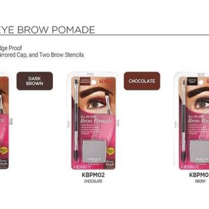 iEnvy by KISS All-In-One Brow Pomade Dark Brown KBPM01 Waterproof Long Lasting Mirror Cap Stencils Included