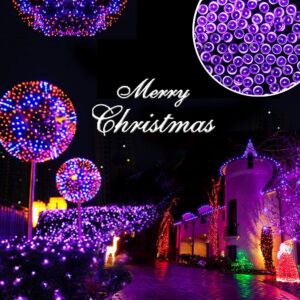 String Lights Fairy Lights 66 Feet 200 LED with Multi Flashing Modes Controller, Waterproof LED Lights Decorations for Bedroom, Wedding, Party, Garden, Patio, Indoor Outdoor Occastions (Purple)