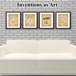 Original Flying Machines v2 Patent Prints - Set of Four Photos (8x10) Unframed - Makes a Great Home and Man Cave Decor and Gift Under $20 for Engineers and Pilots