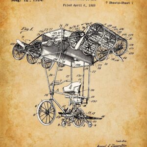 Original Flying Machines v2 Patent Prints - Set of Four Photos (8x10) Unframed - Makes a Great Home and Man Cave Decor and Gift Under $20 for Engineers and Pilots