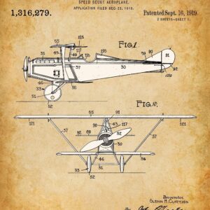 Original Flying Machines v2 Patent Prints - Set of Four Photos (8x10) Unframed - Makes a Great Home and Man Cave Decor and Gift Under $20 for Engineers and Pilots