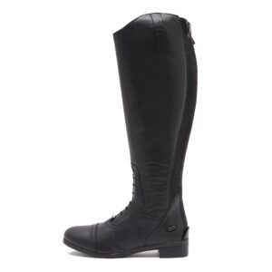 saxon. syntovia tall field boots, black, l7.5 wide regular