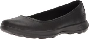 skechers performance women's go walk lite-15395 ballet flat,black,11 m us