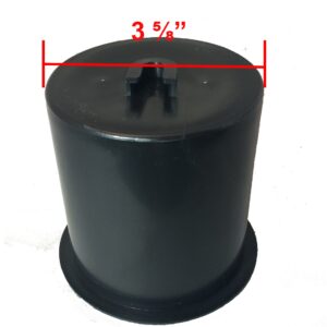 FR Universal Replacement Plastic Cup Holder, Black, 3 5/8" Diameter