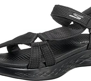 Skechers womens On-the-go 600 - Brilliancy Sport Sandal, Black, 9 US