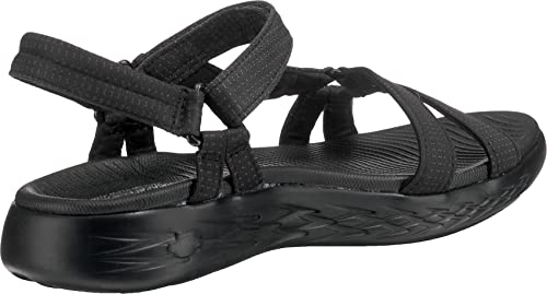 Skechers womens On-the-go 600 - Brilliancy Sport Sandal, Black, 9 US