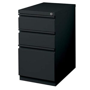 hirsh industries 20" deep box-box-file mobile pedestal in (black)