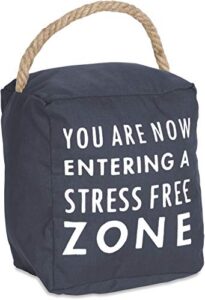 pavilion gift company stress free zone door stopper black 5" x 6"