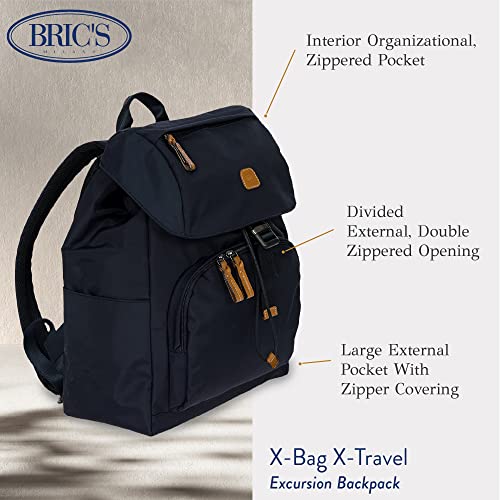 Bric's X-Travel Excursion Backpack - 15 inch - Cute Designer Backpack for Women and Men - Navy