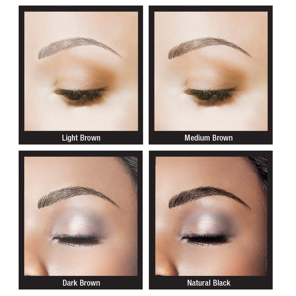 Godefroy MyBrows Long Lasting Eyebrow Transfers, Medium Arch, Medium Brown, 12-Pairs of Brows