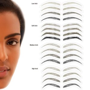 Godefroy MyBrows Long Lasting Eyebrow Transfers, Medium Arch, Medium Brown, 12-Pairs of Brows