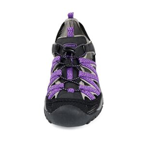 Northside Women's Santa ROSA Sport Sandal, Black/Violet, Size 8 M US