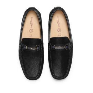 Bruno Marc Mens Penny Loafers Moccasins Shoes, 3/Black - 10 (Santoni-03)