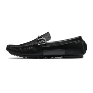 Bruno Marc Mens Penny Loafers Moccasins Shoes, 3/Black - 10 (Santoni-03)