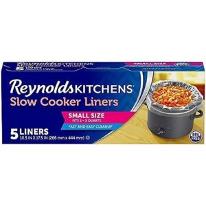 reynolds kitchens slow cooker liners, small (fits 1-3 quarts), 5 count