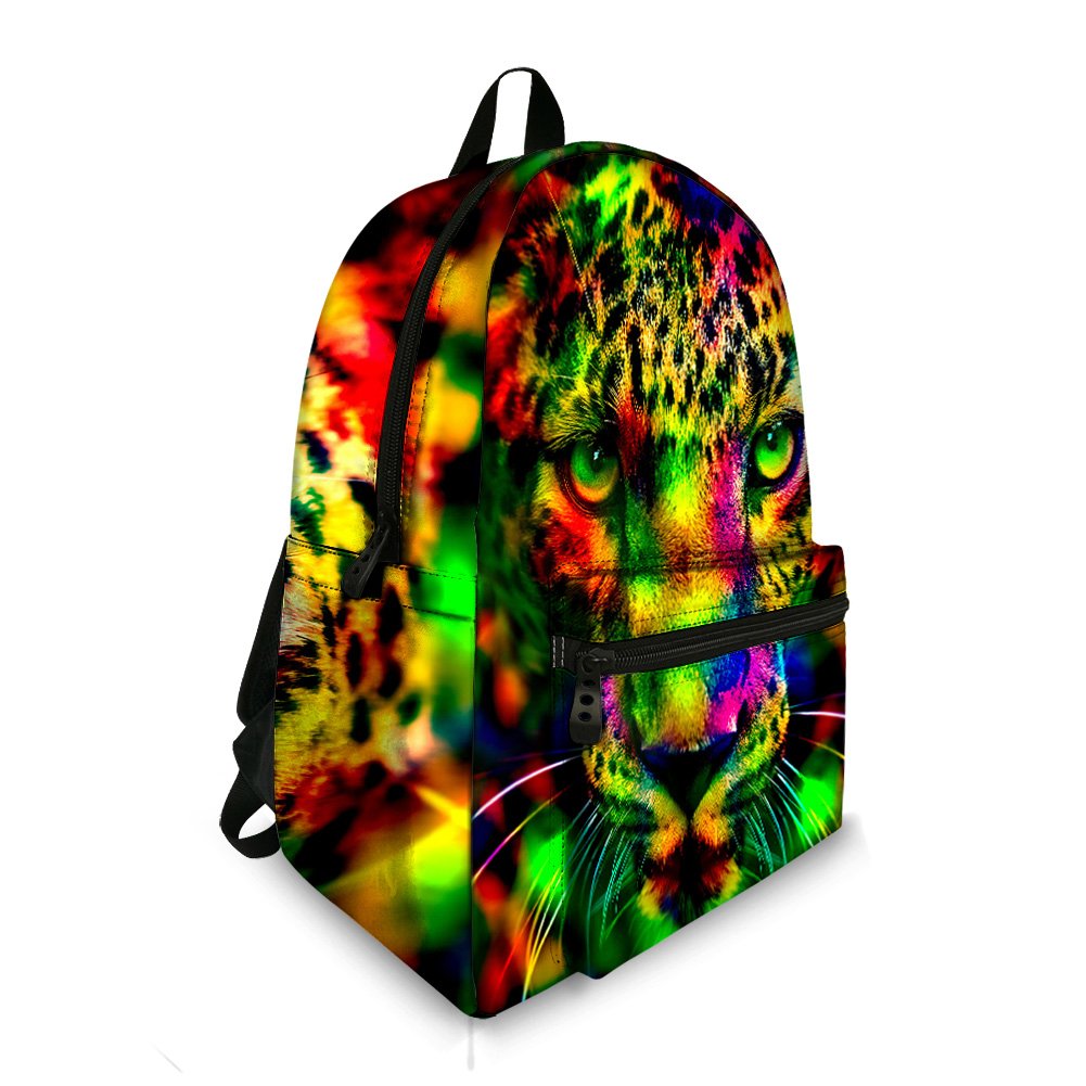 JeremySport Toddler Backpack Boys, 15 Inch Kids Backpack for Preschool,Leopard