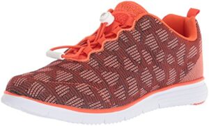 propét women's travelfit sneaker, orange, 6.5 2e us