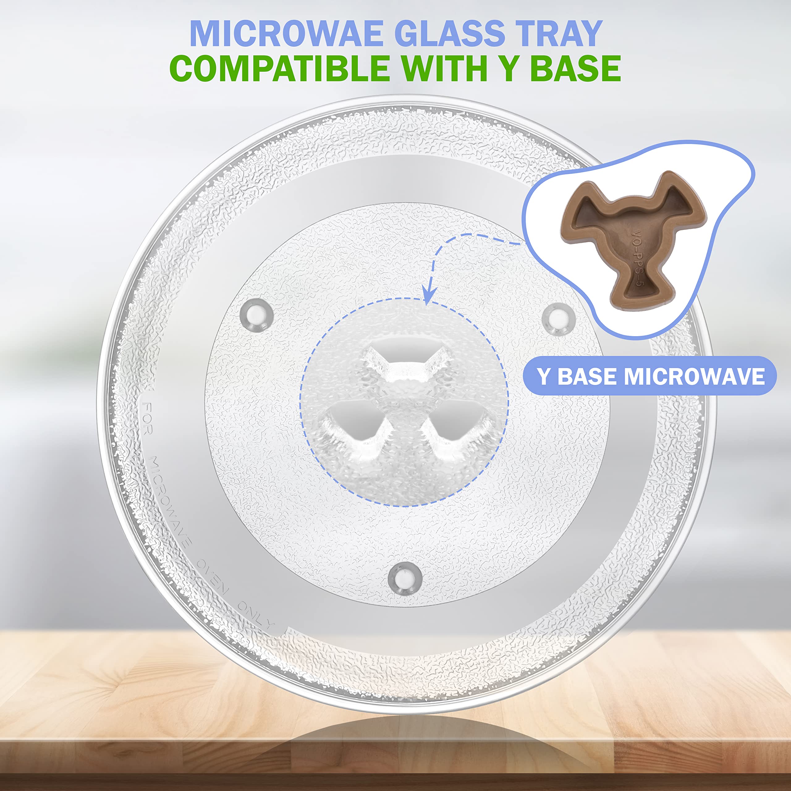 Microwave Plate Replacement 10.6 Inch for WB48X21336 Microwave Oven Turntable Plate - GE Replacement Microwave Glass Plate Fits Many Brands Plates - Rotating Dish Tray For Better Reheating and Cooking