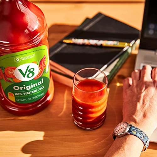 V8 Original 100% Vegetable Juice, 64 fl oz Bottle (Case of 6)