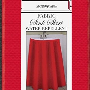 DI Home & Style Fabric Sink Skirt Mosaic Stitch Red