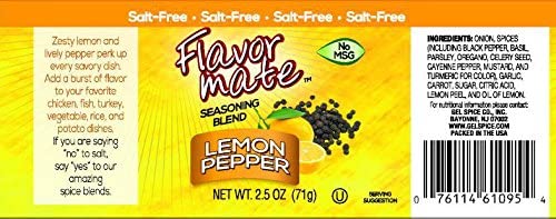 Flavor Mate No Salt Seasoning Blend - Variety Pack - Original,Garlic and Herb,Southwest Chipotle,Lemon & Pepper, Table Blend - 2.5 oz-Kosher