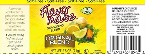 Flavor Mate No Salt Seasoning Blend - Variety Pack - Original,Garlic and Herb,Southwest Chipotle,Lemon & Pepper, Table Blend - 2.5 oz-Kosher