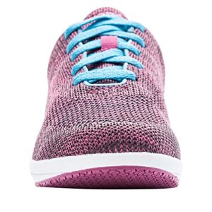 Propet Women's Washable Walker Evolution Shoe, Berry/Blue, 6.5 Wide US