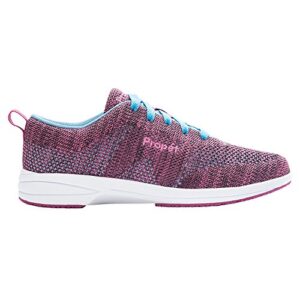 Propet Women's Washable Walker Evolution Shoe, Berry/Blue, 6.5 Wide US