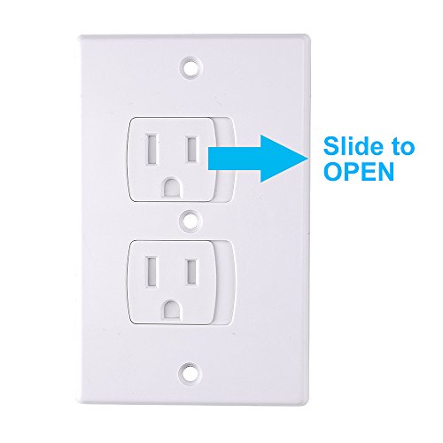 AUSTOR 12 Pack Baby Safety Electric Outlet Covers Baby Safety Self Closing Wall Socket Plugs Plate Alternate for Child Proofing