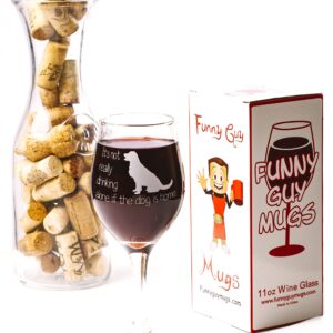 Funny Guy Mugs Dog Is Home Wine Glass, 11-Ounce - Fun Dog Lovers Wine Glasses with Sayings