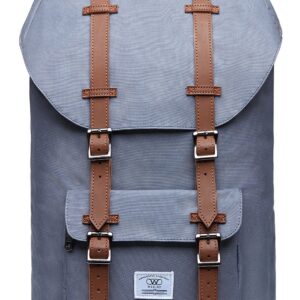 KAUKKO Laptop Outdoor Backpack, Causal Daybag Travel Hiking Rucksack fits 15-Inch Laptop(Grey)