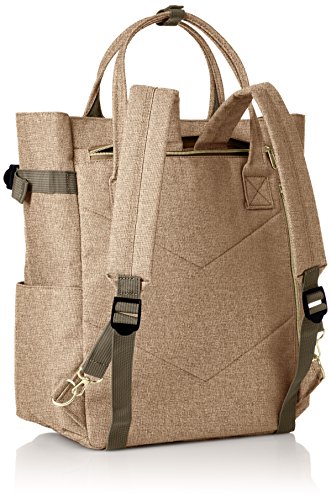 anello(アネロ) Women Regular 2-Way Tote Backpack, Biege