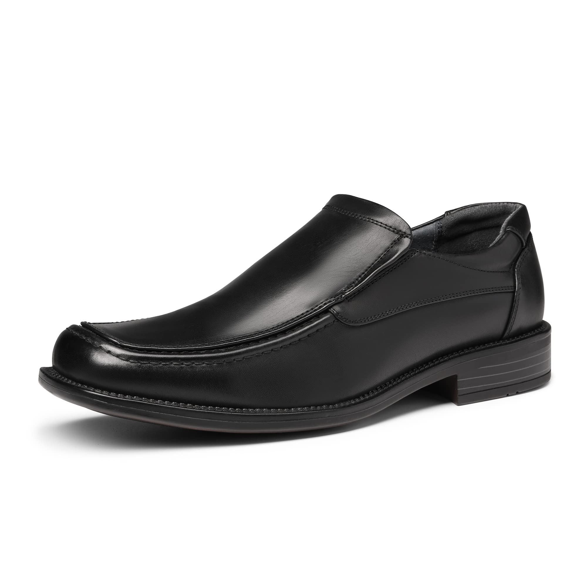 Bruno Marc Men's Goldman-02 Black Slip on Leather Lined Square Toe Dress Loafers Shoes for Casual Weekend Formal Work - 13 M US