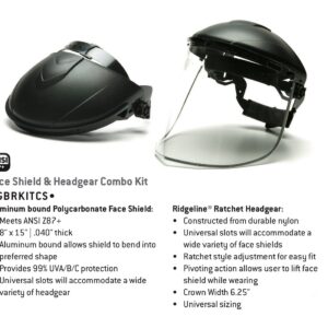 Pyramex Safety HGBRKITCS Ridgeline Headgear & Face Shield Kit