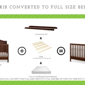 CC KITS Full Size Conversion Kit Bed Rails for Davinci Meadow 4-in-1 Crib (Slate)