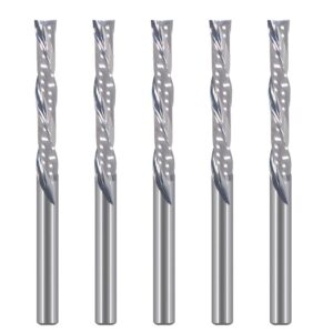 hozly downcut bit 1/8" shank down cut spiral cnc router bits end mill tungsten carbide milling cutter set 5 pack