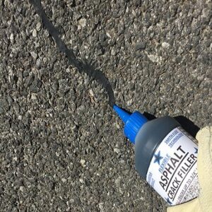 Bluestar Flexible Asphalt Crack Filler, DIY - No Special Tools Needed, Fill Cracks in Asphalt Driveways and Parking Lots. 16 fl. oz. Bottle.