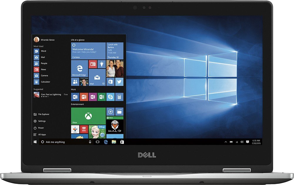 Dell Inspiron 2-in-1 I7378-7571GRY-PUS - 13.3" FHD Touch - 7th Gen Intel Core i7-7500U - 12GB - 256GB Solid State Drive - Silver